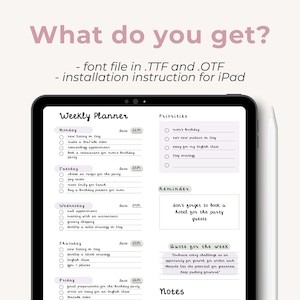 Cute Handwritten Font for Digital Notes, Digital Planning and ...