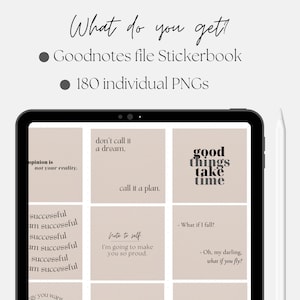 Inspirational Quotes Digital Stickers, That Girl Quotes, Black White ...