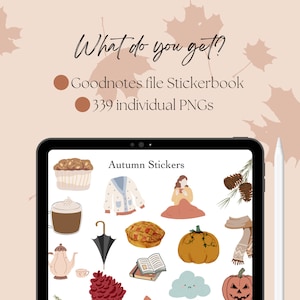 Autumn Everyday Digital Stickers Goodnotes, PNG Pumpkin Fall Stickers ...
