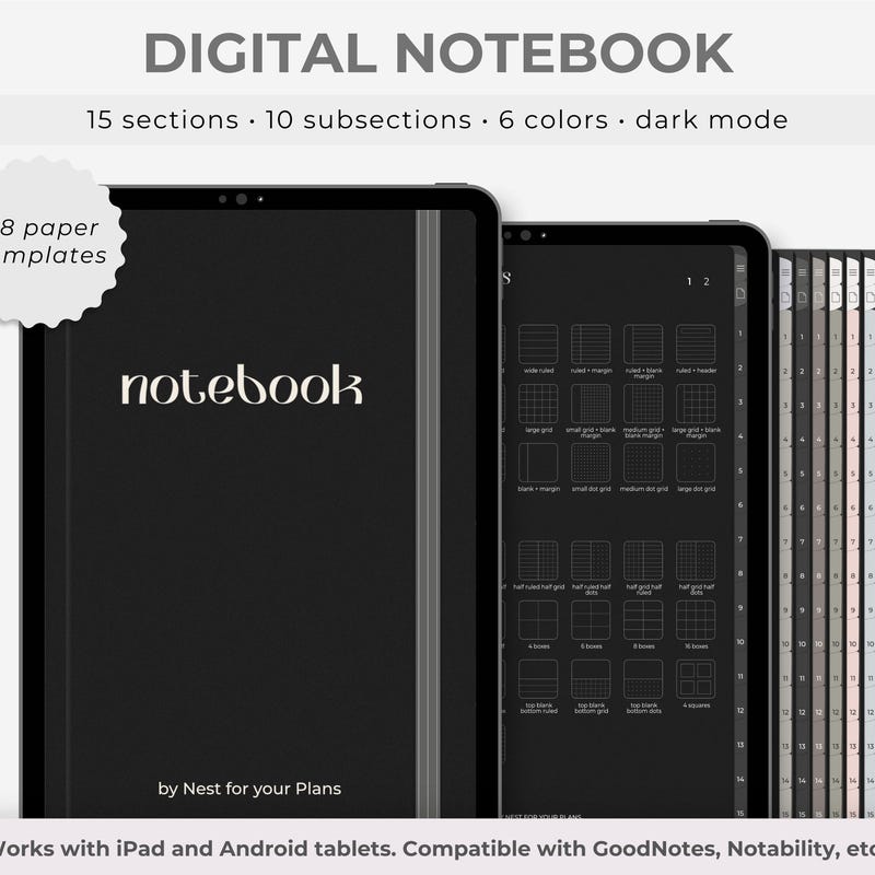 Dark Mode Student Notebook - Etsy