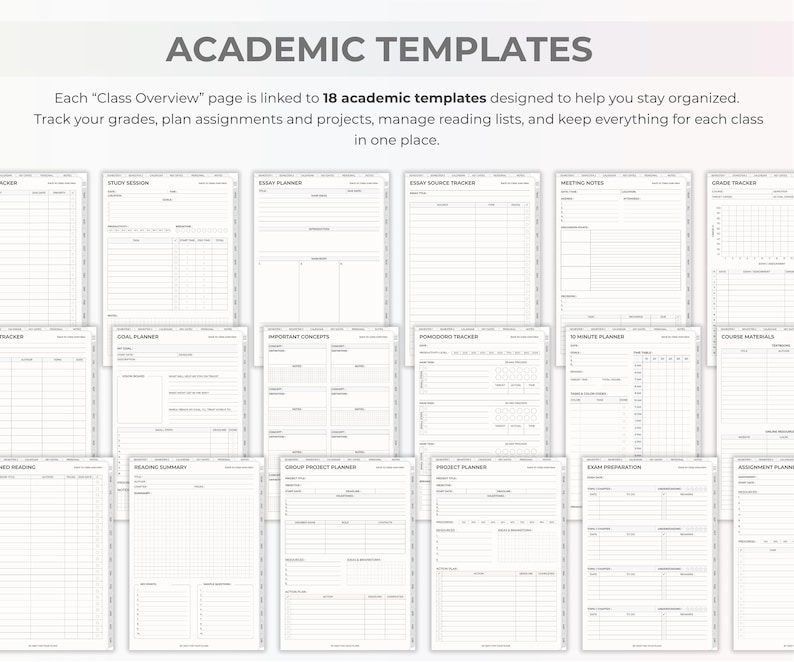 Academic Planner 2025-2026, Digital Student Planner, Goodnotes College ...