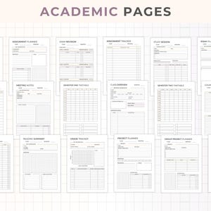 Student Planner Printable Bundle | Academic Planner | Tracker for ...