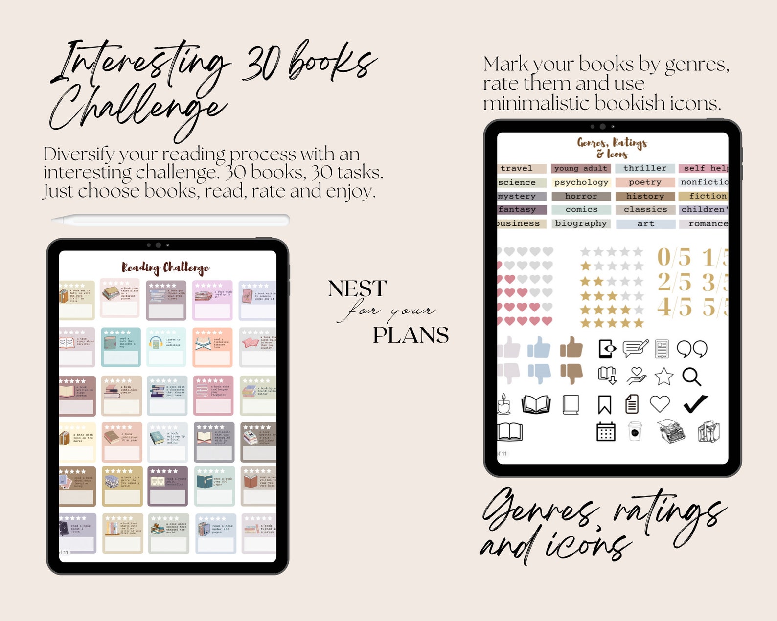 Book Lover Digital Stickers Goodnotes PNG Reading Stickers - Etsy