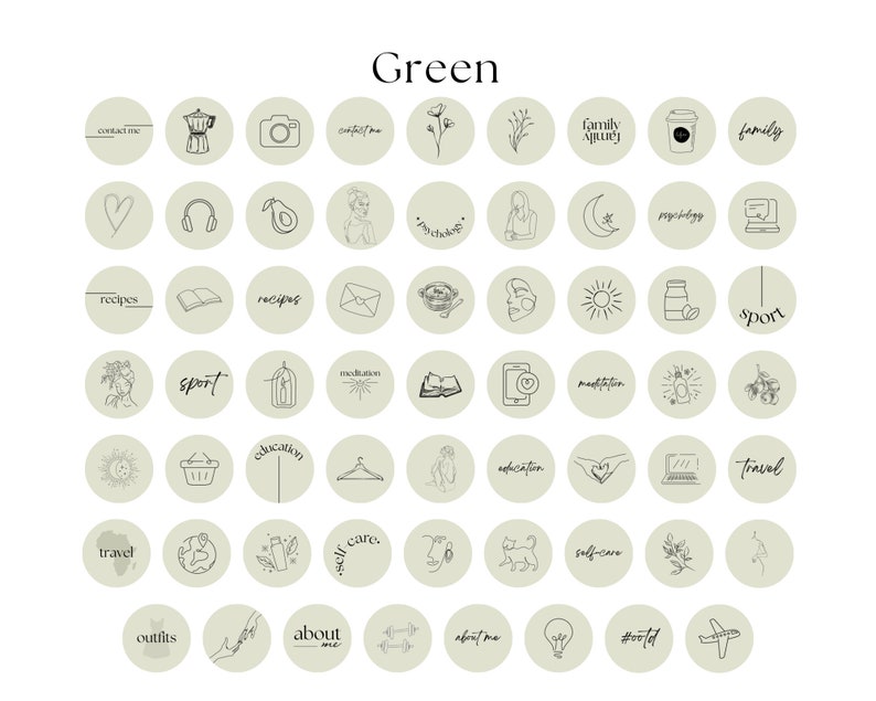 434 Boho Instagram Highlight Covers / Black and White / Neutral ...