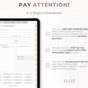 Digital Student Planner | Undated iPad Academic Planner | College ...