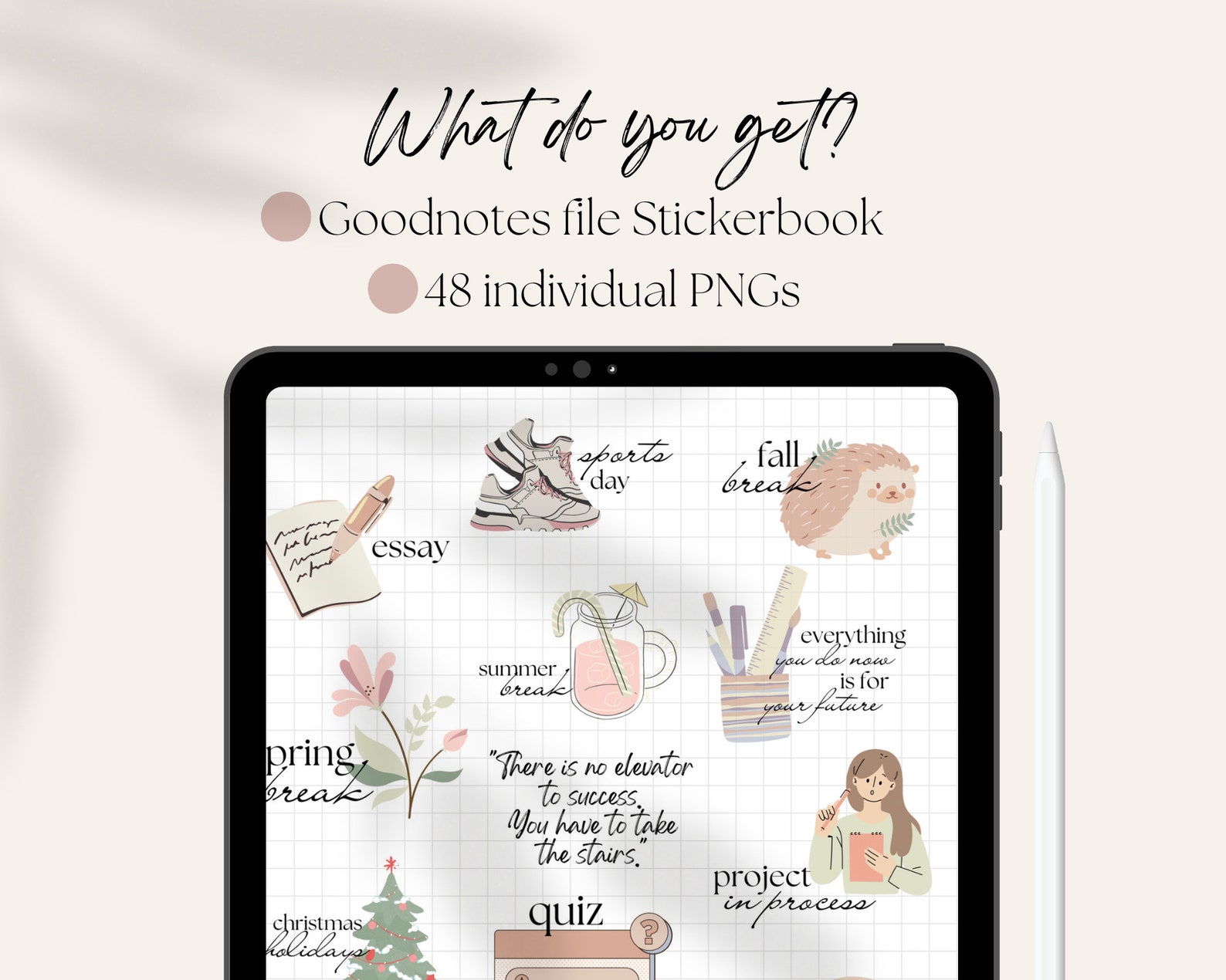 Back to School Digital Stickers Goodnotes PNG Files of Study - Etsy