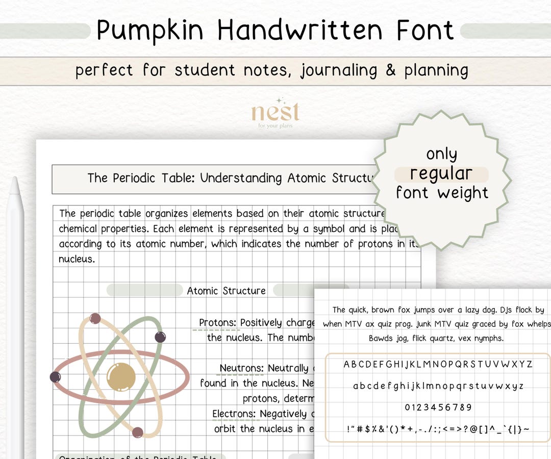 Cute Handwritten Font for Digital Notes, Planning, Journaling ...