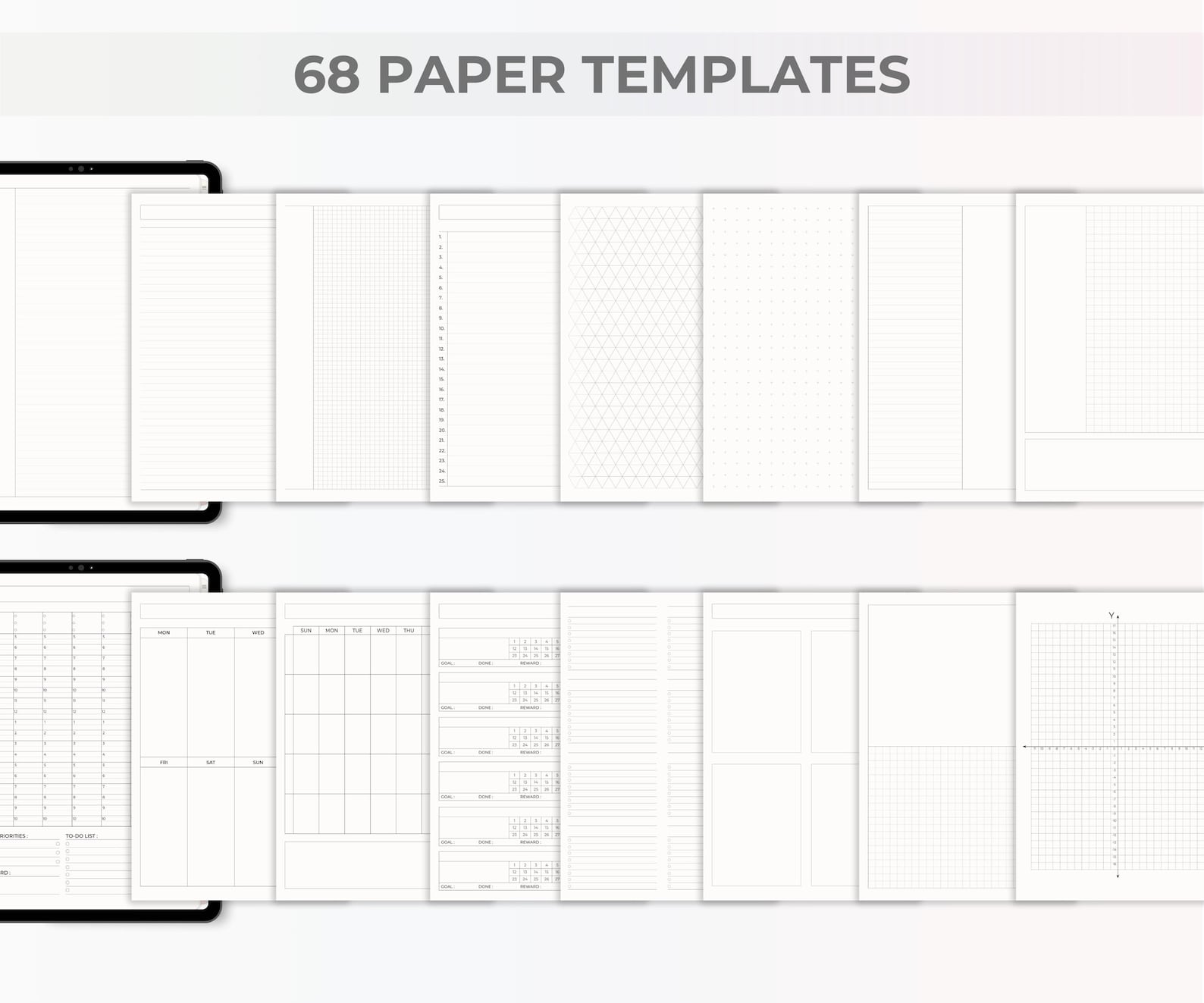 Digital Notebook, Goodnotes Notebook, Digital Note Paper Template ...
