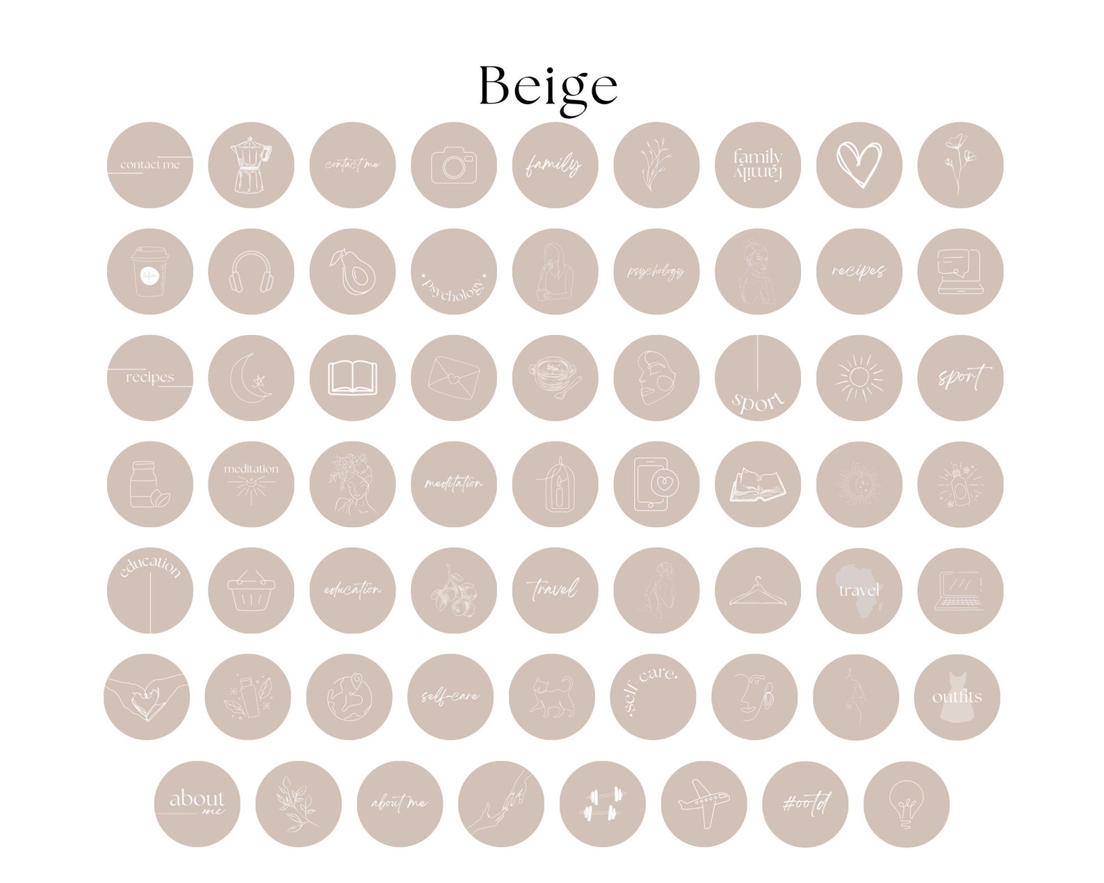 434 Boho Instagram Highlight Covers / Black and White / Neutral ...