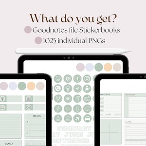 Everyday Basic Digital Stickers Pack, Goodnotes Stickerbook, Widgets ...