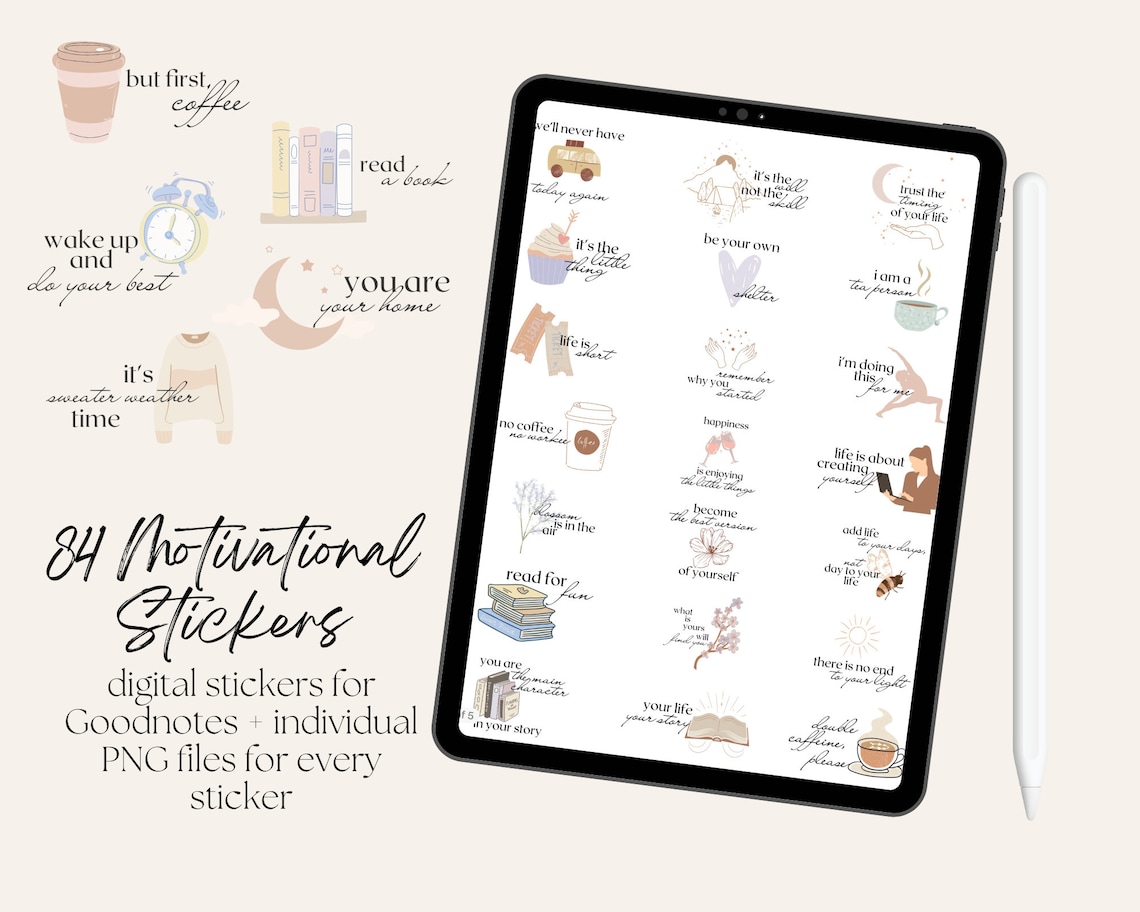 84 Inspirational Digital Stickers, Motivational iPad Stickers ...