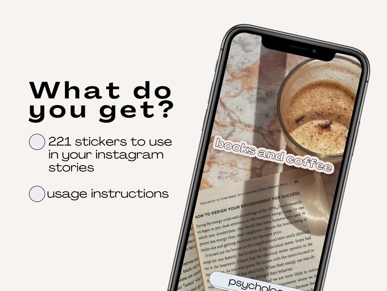 Bookish Stickers for Instagram Stories Bookstagram Template - Etsy