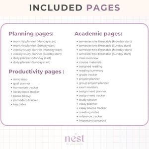 Student Planner Printable Bundle | Academic Planner | Tracker for ...