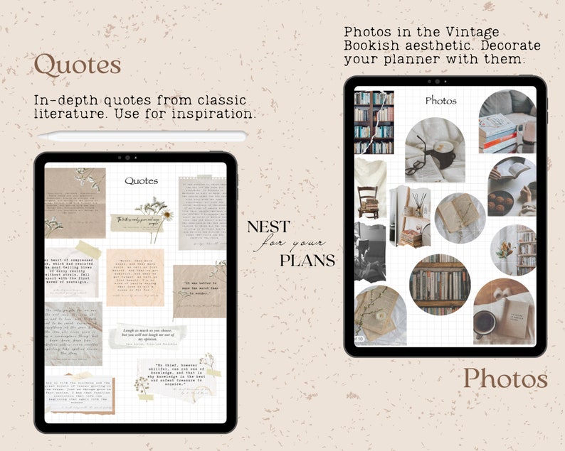 Vintage Bookish Digital Stickers, Book Lover Goodnotes Stickerbook, PNG ...