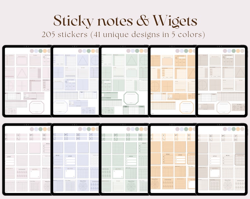 Everyday Basic Digital Stickers Pack, Goodnotes Stickerbook, Widgets ...