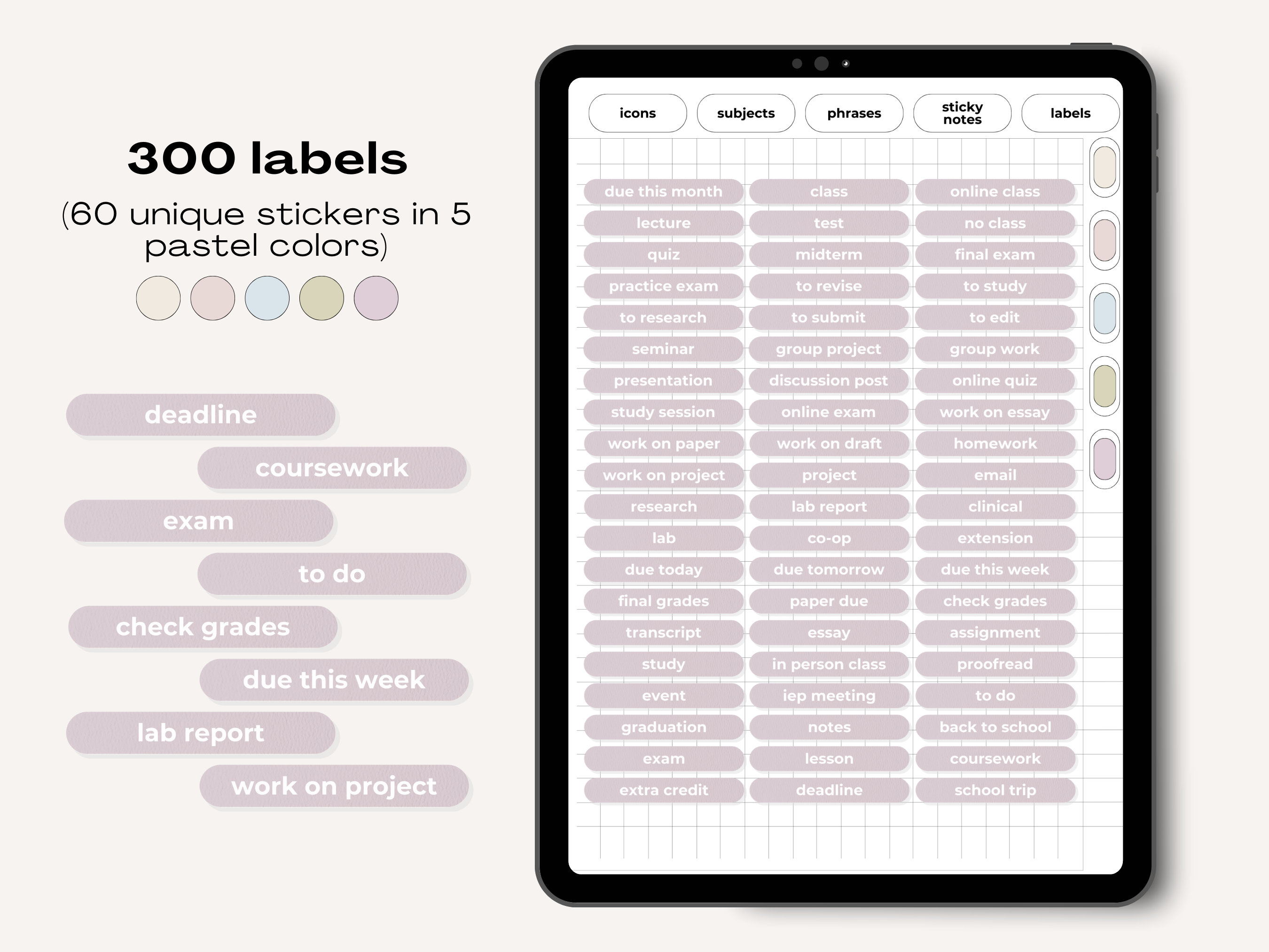 Digital Student Stickers | 810 Aesthetic Stickers for Goodnotes ...