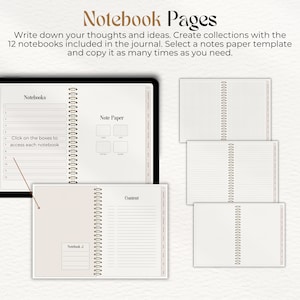 Digital Reading Journal | Horizontal Paper Texture Reading Planner for ...