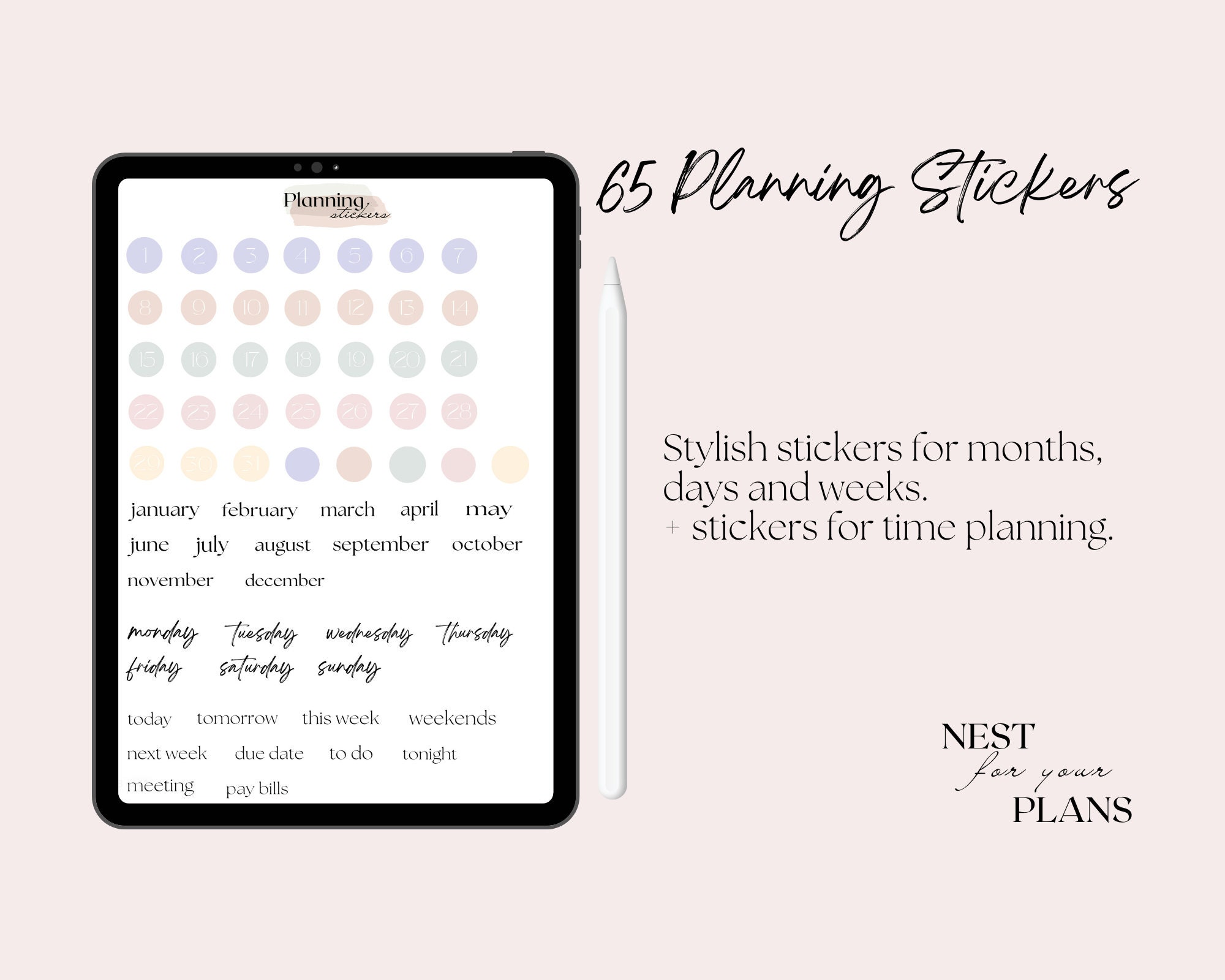 Everyday Digital Stickers Goodnotes PNG Files of Digital - Etsy