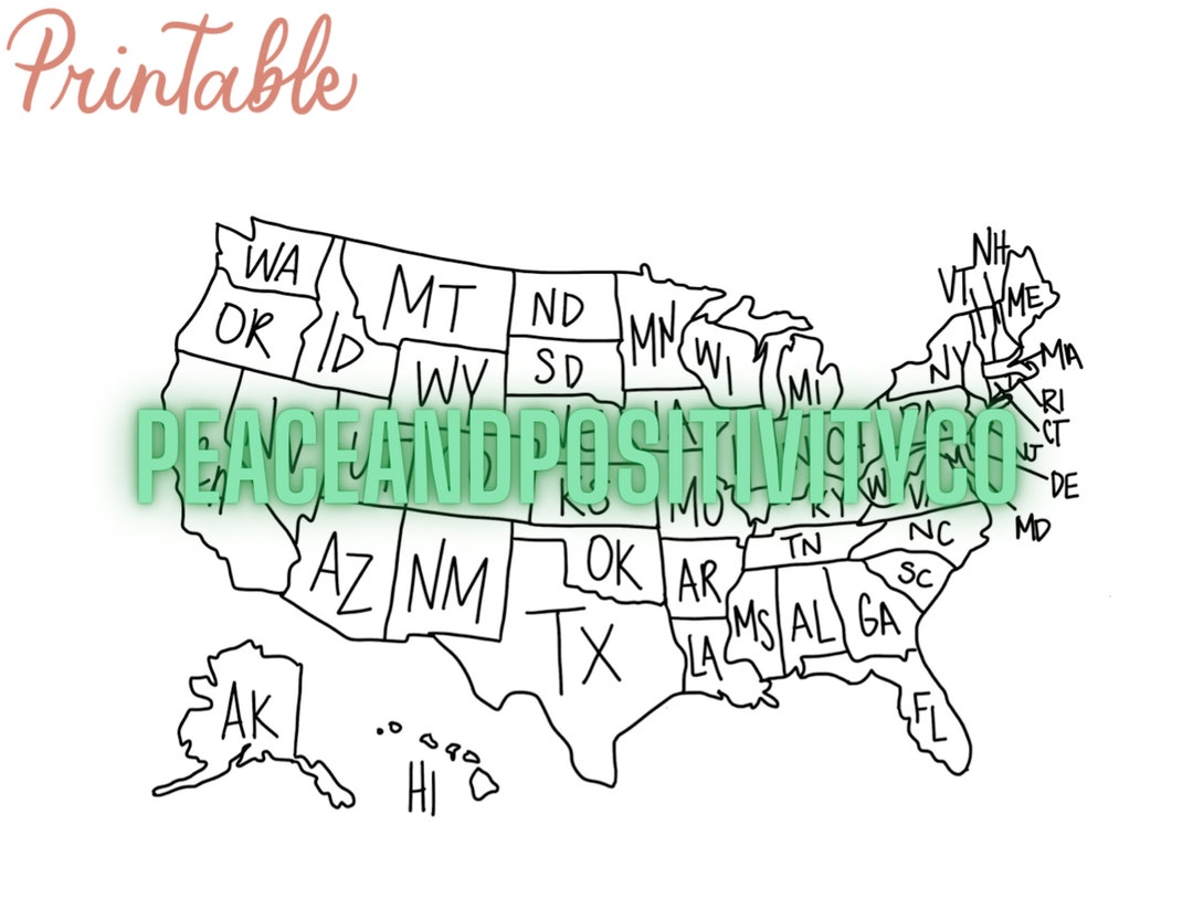 Small Business Printable Sales Map -- Instant Download !! - Etsy