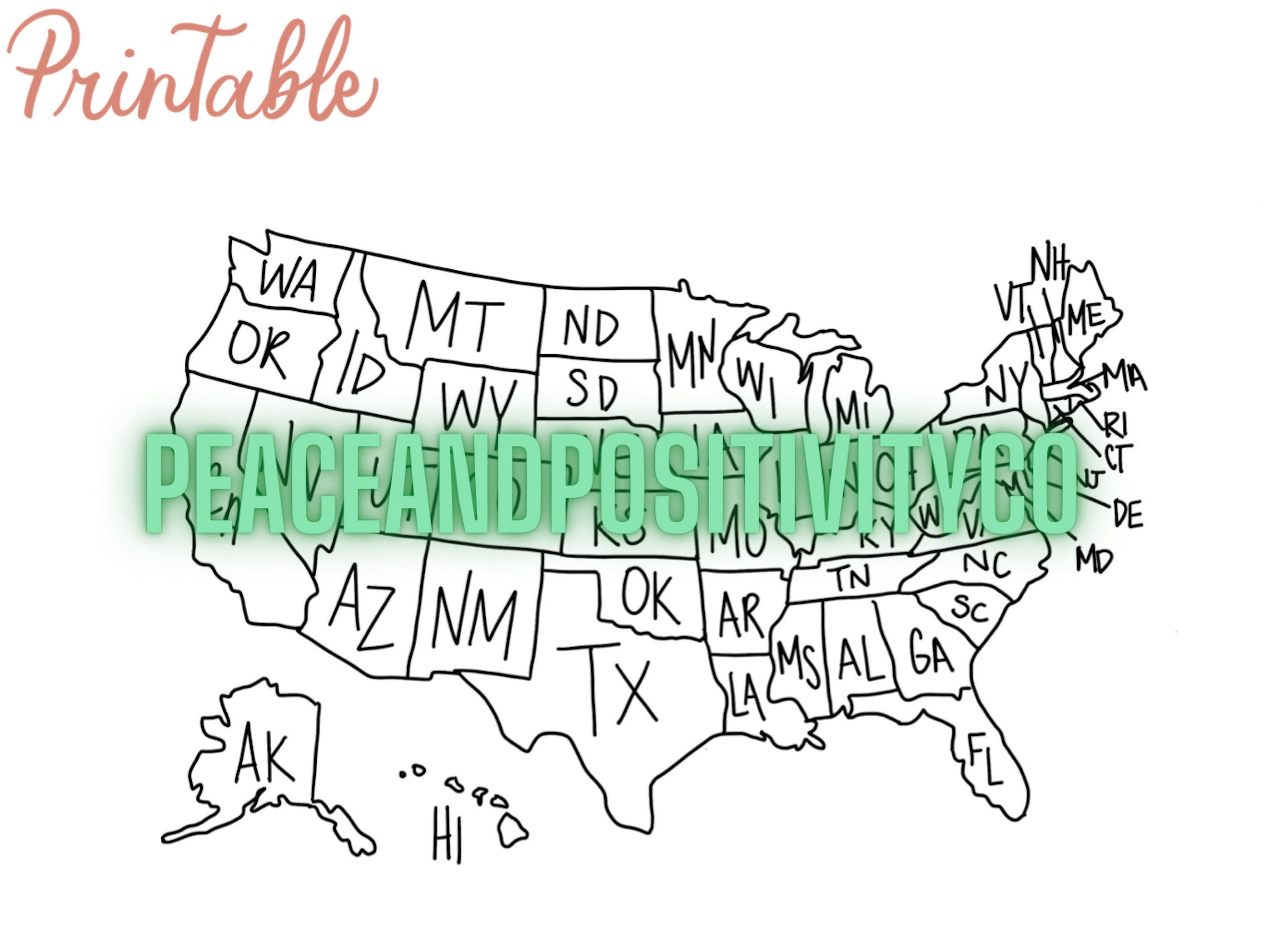 Small Business Printable Sales Map -- Instant Download !! - Etsy
