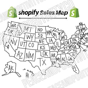 Shopify Printable Sales Map -- Instant Download!! - Etsy