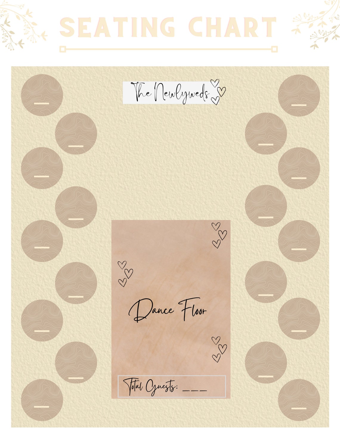 Rough Draft Seating Chart Printable Downloadable - Etsy