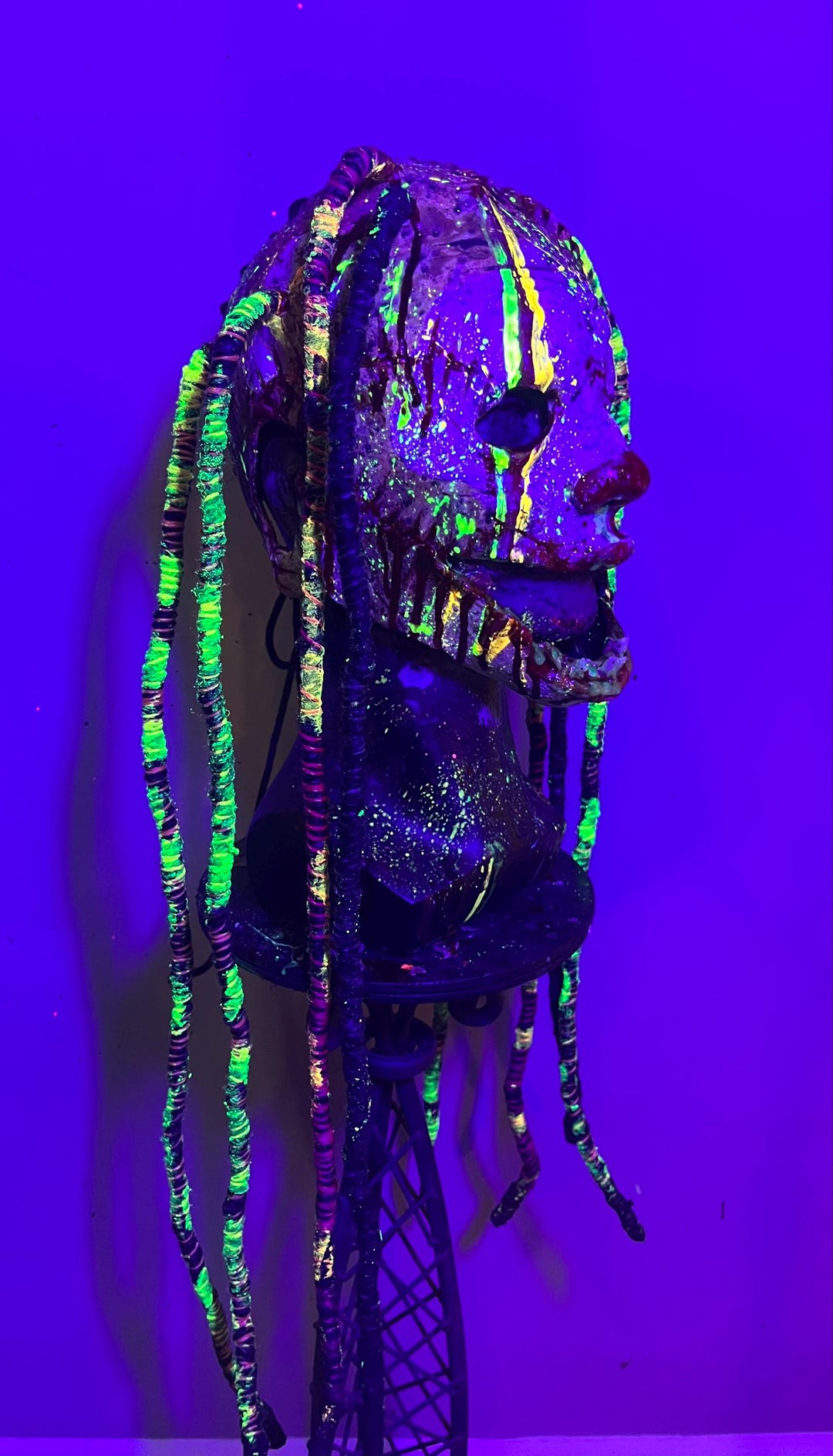 Black Light Mask With Dreadlocks - Etsy