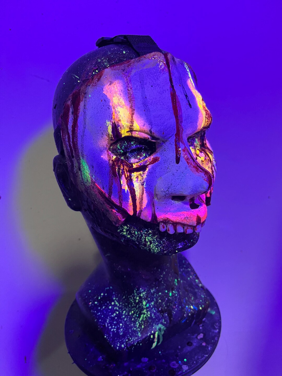 Black Light Reactive Clown Mask - Etsy