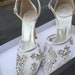 Stone Embellished Wedding Shoes Thin Heels Ankle Strap - Etsy