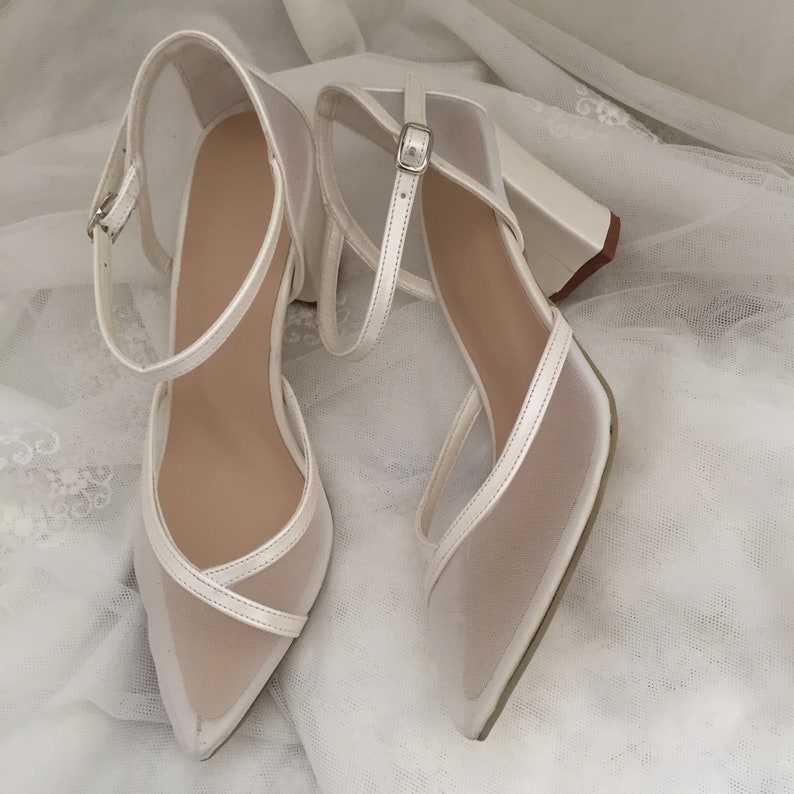 Ankle Strap , Tulle , Wedding Shoe,heels, Wedding Shoes , Heels , High ...