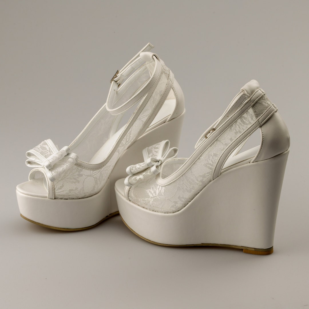 Ankle Strap Wedges , Wedge for Brides , Bridal Shoe , Ankle Strap - Etsy