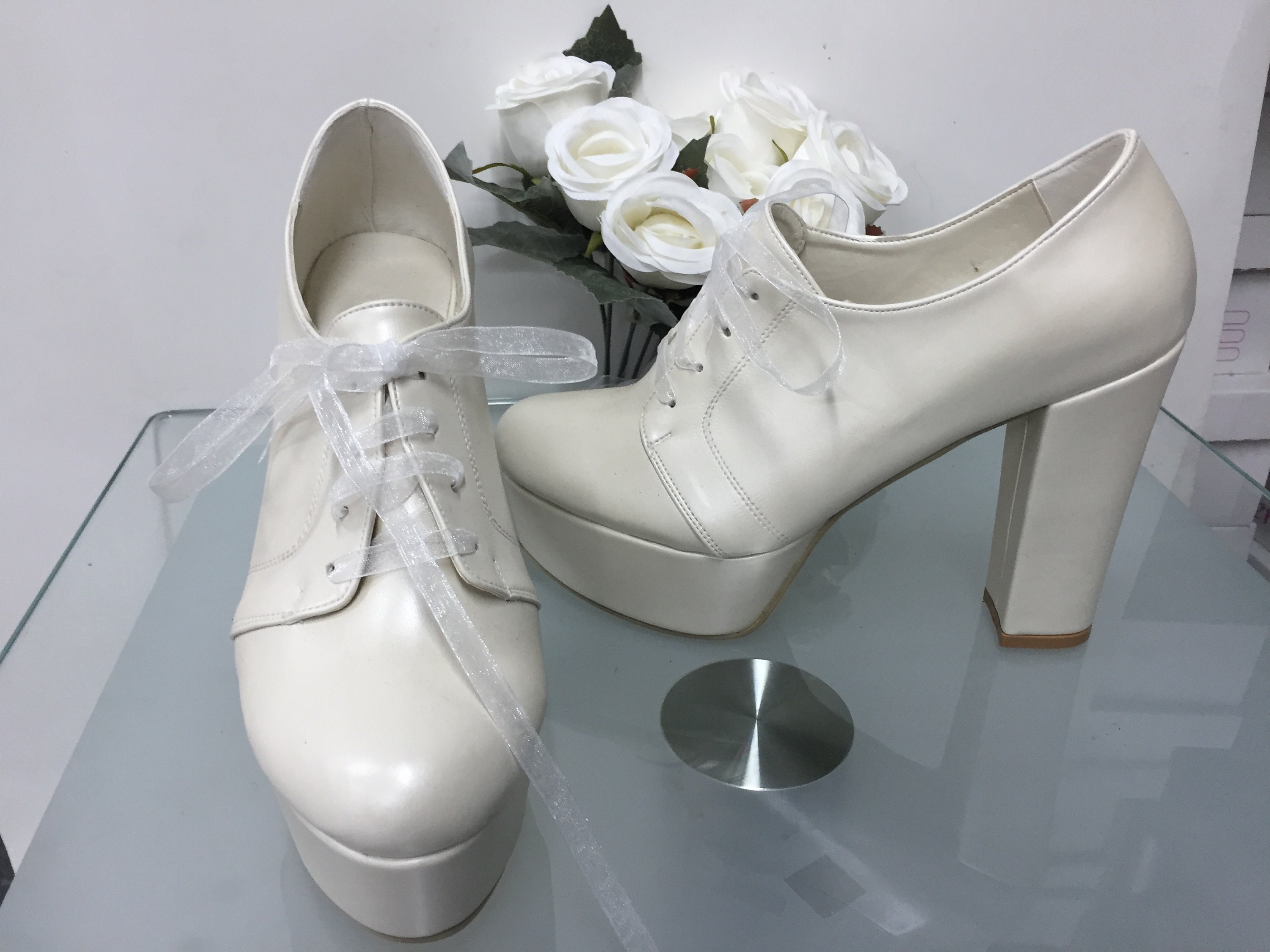 Platforms Ivory Bride Shoes Platform Wedding Shoes Ivory | Etsy