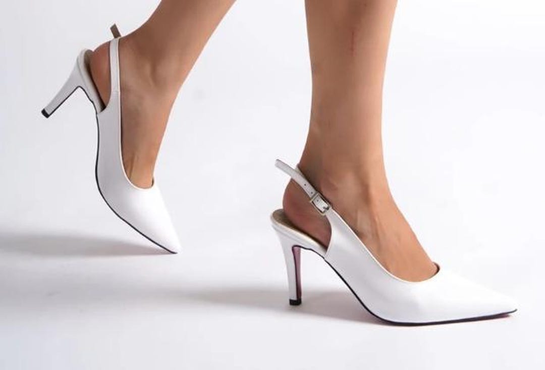 Thin Heel , Open Back Shoe , Wedding Shoe , Bridal Shoe - Etsy