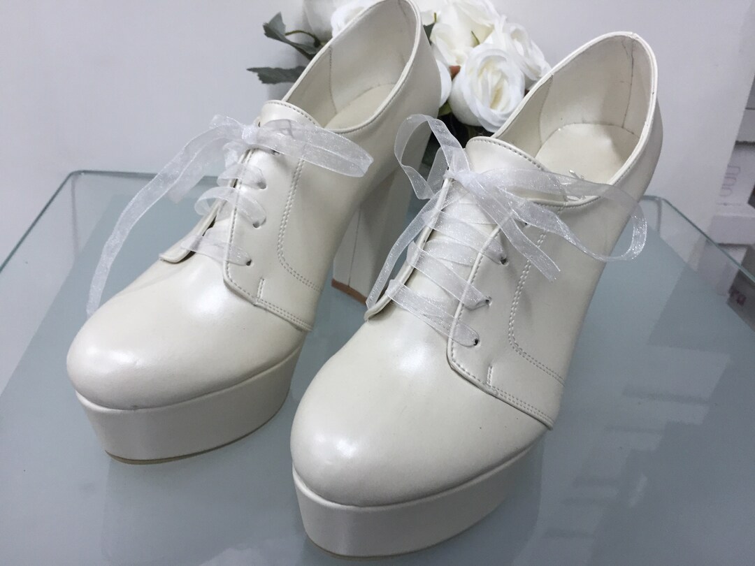 Platforms, Ivory Bride Shoes , Platform Wedding Shoes , Ivory ...