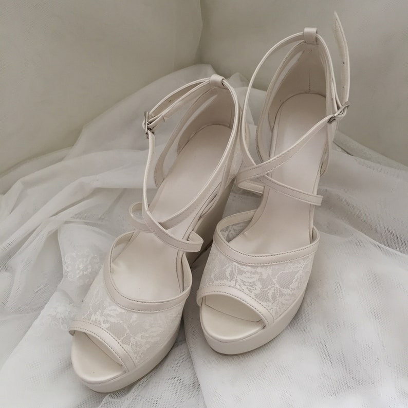 Wedges Wedding Shoes Bride Shoes Bridal Shoes - Etsy