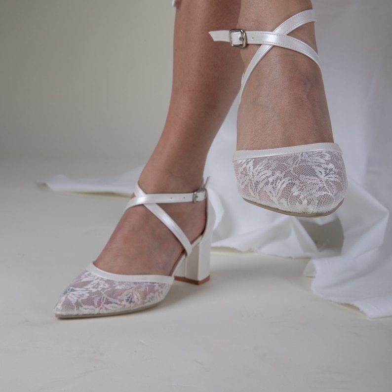 Tulle , Guipure Embellished Tulle Bridal Shoes , Heels - Etsy