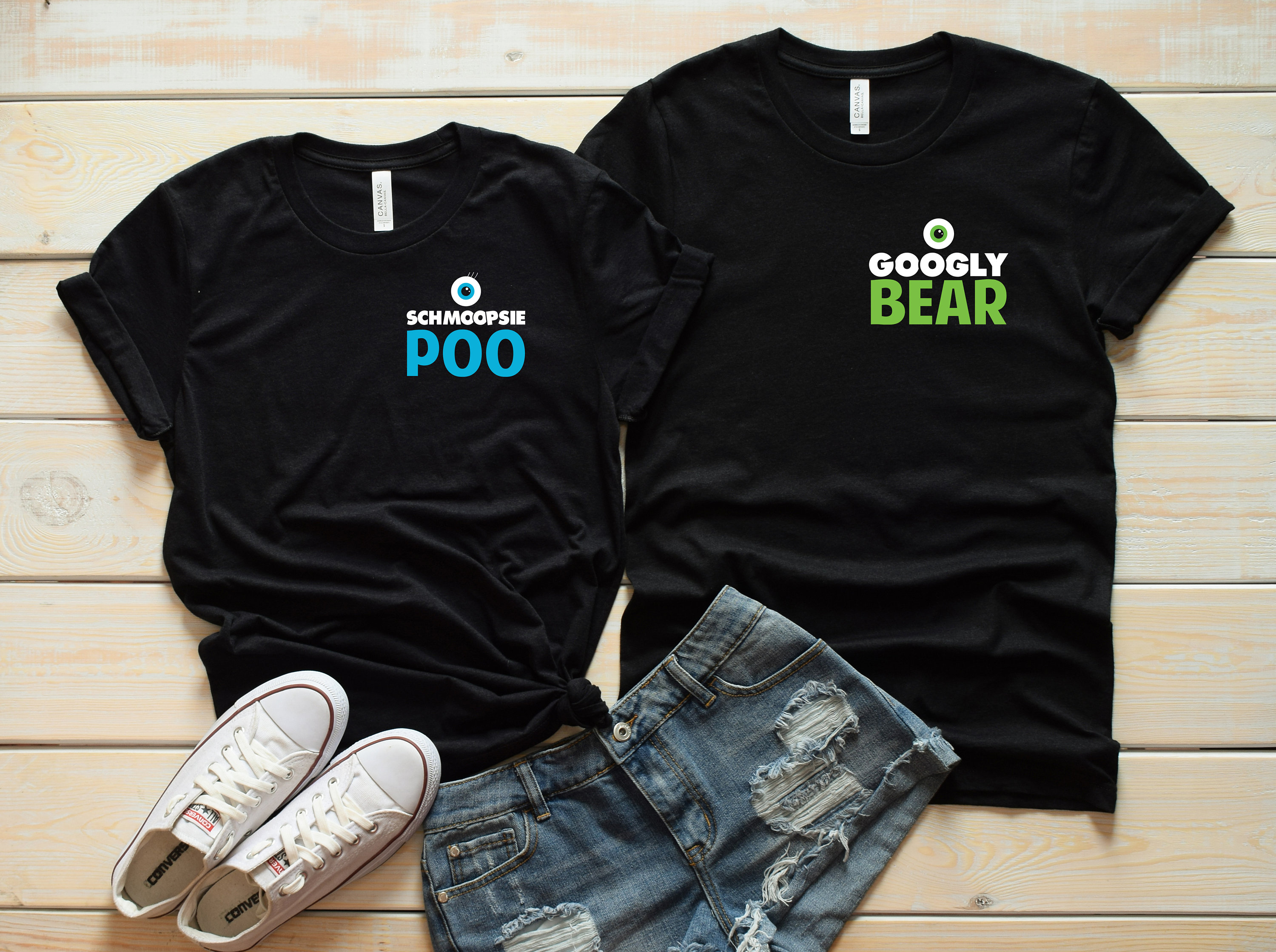 Googly Bear and Schmoopsie Poo Couple Shirts Monsters Inc Inspired ...