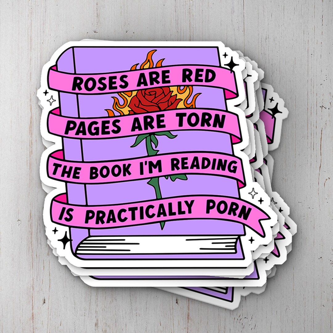 Roses Are Red Vinyl Sticker, Book Lover Decal, Laptop Decal, Gifts for ...