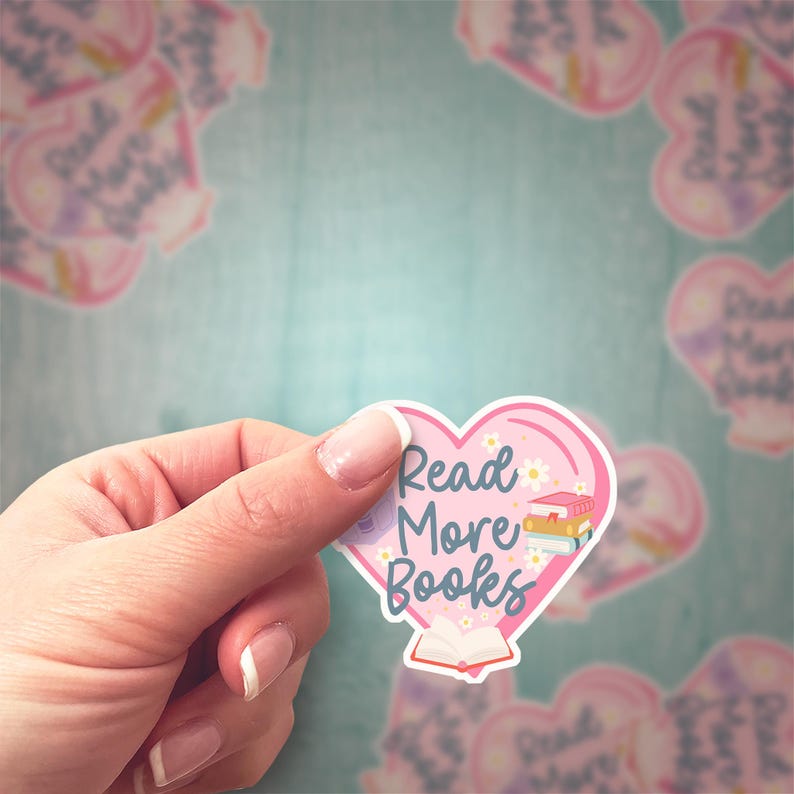 Read More Books Vinyl Sticker, Book Lover Decal, Laptop Decal, Gifts ...