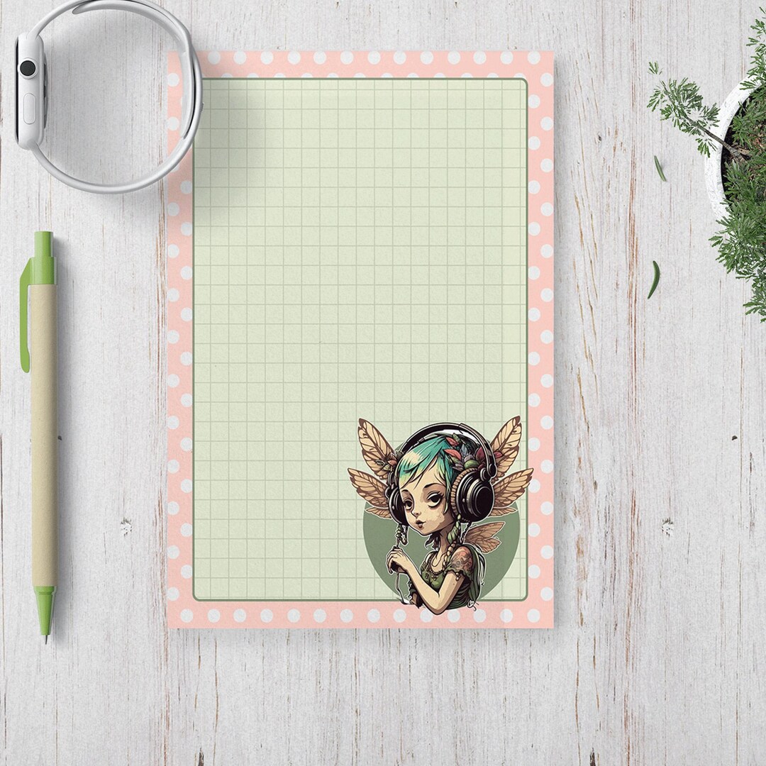 DJ Fairy Notepad, Bookish Notepad, Book Stationery, Bookish Planner ...