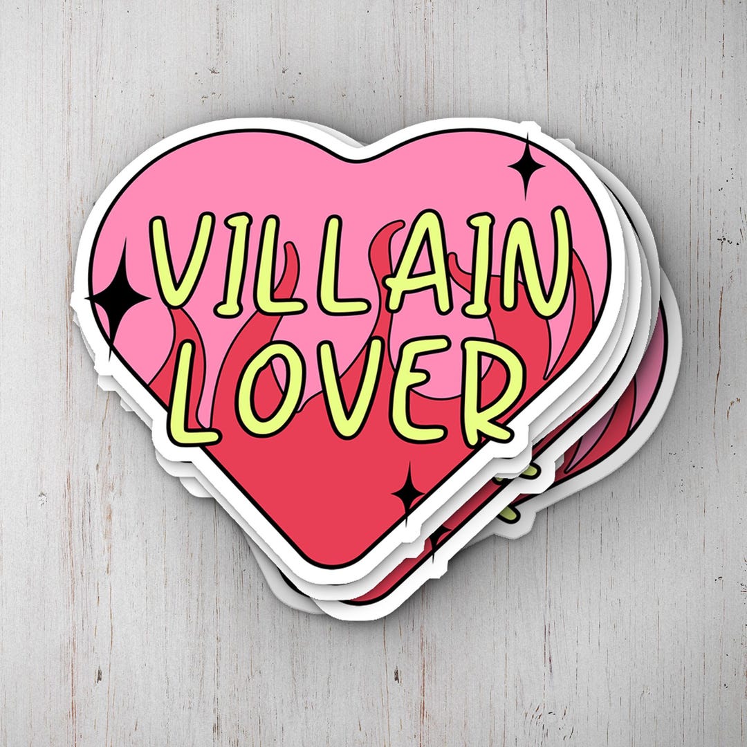 Villain Lover Vinyl Sticker, Book Lover Decal, Laptop Decal, Gifts for ...