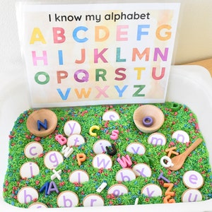 Spring Sensory Bin Letters Matching Sensory Kit Toddler - Etsy