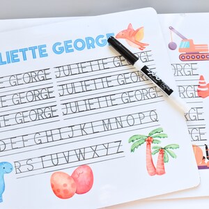 Personalized Name Practice Board Tracing Your Name Tracing Kid Activity ...