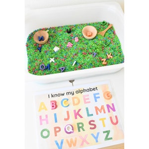 Spring Sensory Bin Letters Matching Sensory Kit Toddler - Etsy