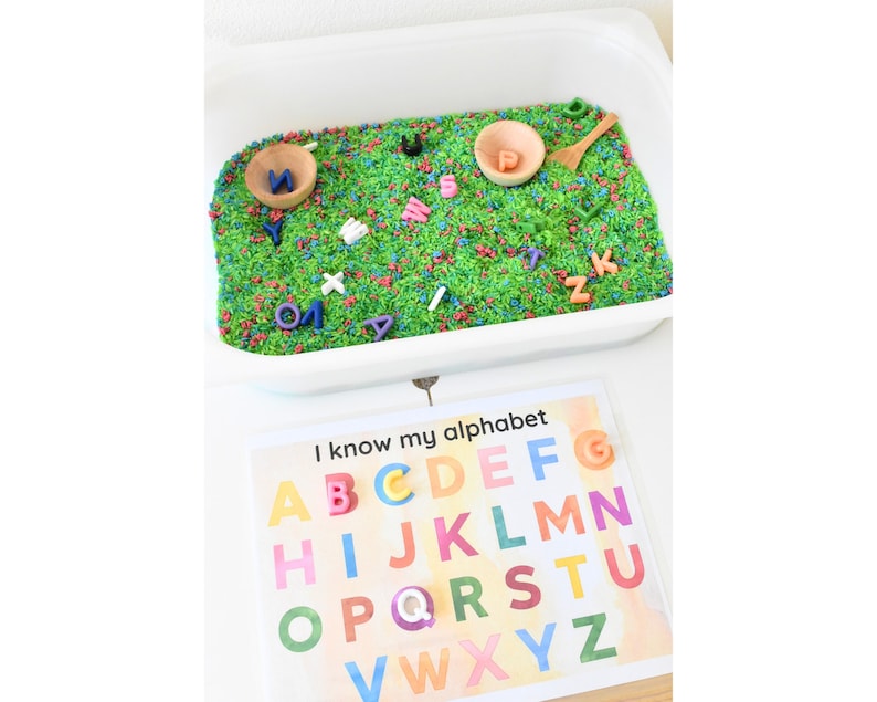 Spring Sensory Bin Letters Matching Sensory Kit Toddler - Etsy