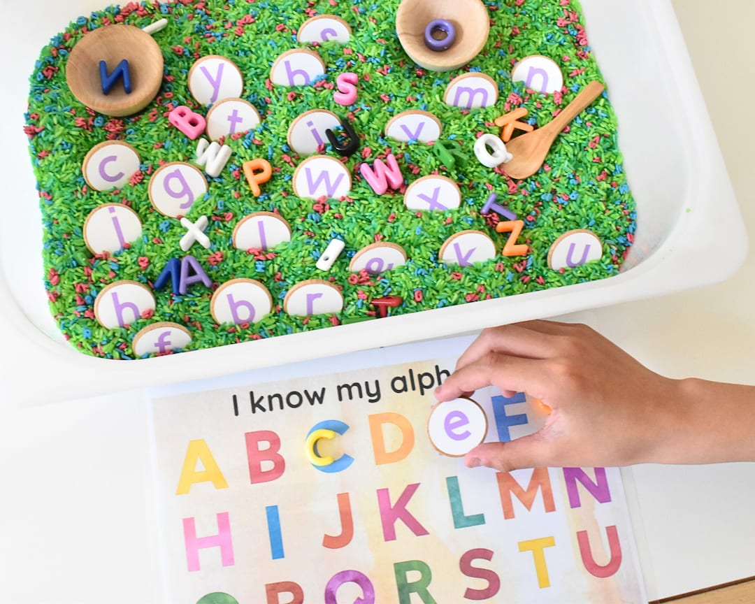Spring Sensory Bin Letters Matching Sensory Kit Toddler - Etsy