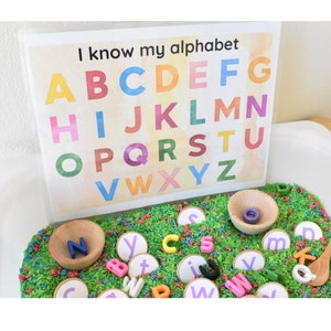 Spring Sensory Bin Letters Matching Sensory Kit Toddler - Etsy