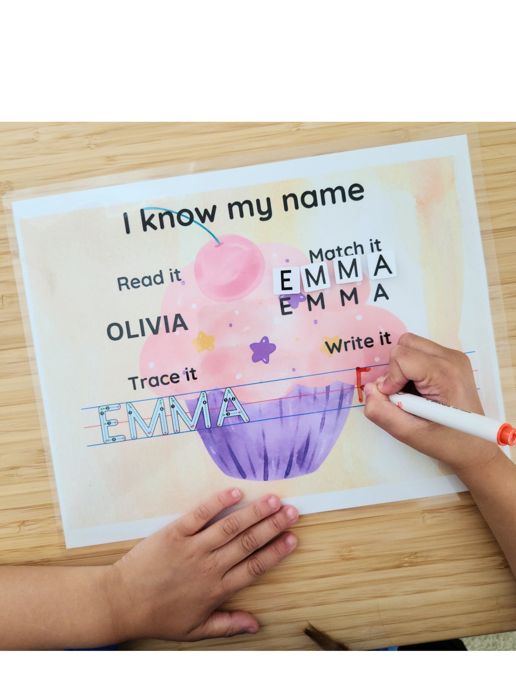 Dry Erase Personalised Name Mat Tracing Busy Binder Custom - Etsy