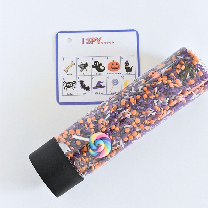 Halloween I Spy Bottle Travel Game Plane Quiet Time Fidget on the Go ...