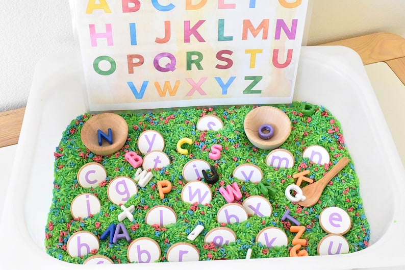 Spring Sensory Bin Letters Matching Sensory Kit Toddler - Etsy